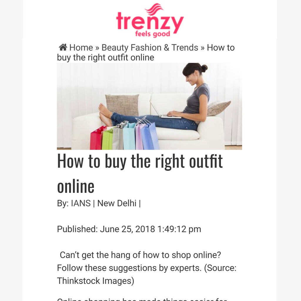 TRENZY.IN - HOW TO BUY THE RIGHT OUTFIT ONLINE – The Missy Co.